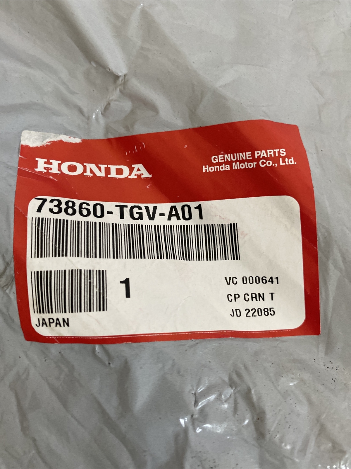 Genuine Acura TLX Seal L Front 73860-TGV-A01 #0545 | eBay