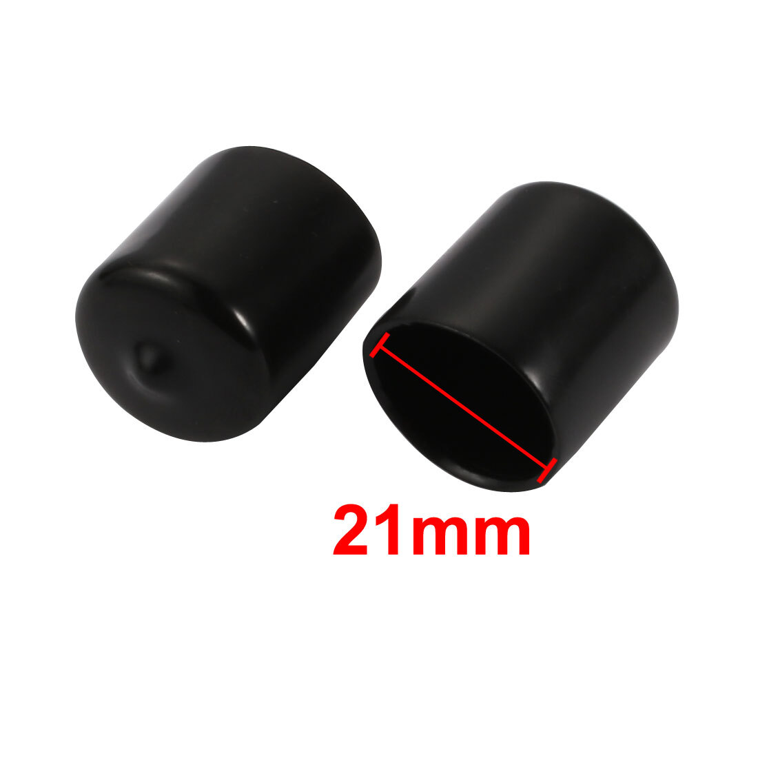 5Pcs 21mm Inner Dia PVC Flexible Vinyl End Cap Screw Protector Cover ...