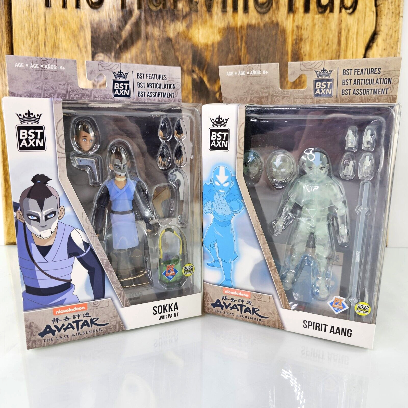 Avatar The Last Airbender SOKKA War Paint & Spirit AANG Figures SDCC ...