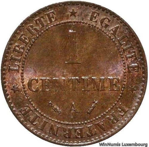 V8733 Très Rare 1 Centime Cérès 1888 A Paris SPL+ -> Make offer | eBay