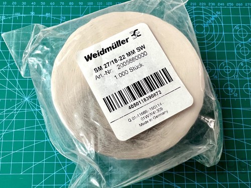 Lot 1000pcs Weidmuller Polyester Markers, Switch Labels, 27mm ...