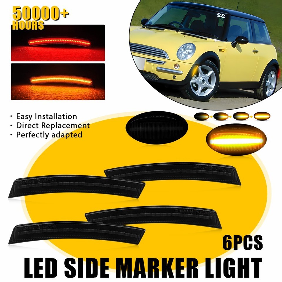 For 2002 2003-2008 Mini Cooper R50 R52 R53 Front Rear LED Side Marker ...