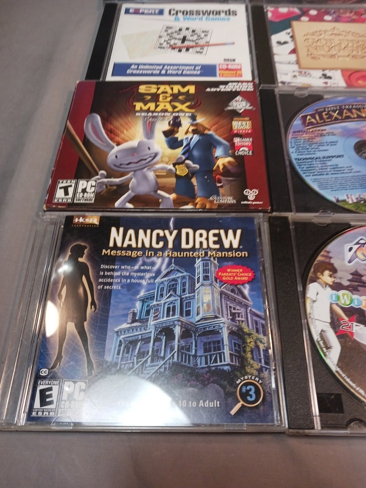 Huge Lot of 35 PC Computer Games Discs, CD-ROMs Puzzle Mystery Casino ...
