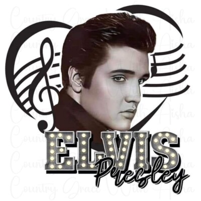 Sublimation Transfer Elvis Heart Ready To Press Heat Transfer | eBay