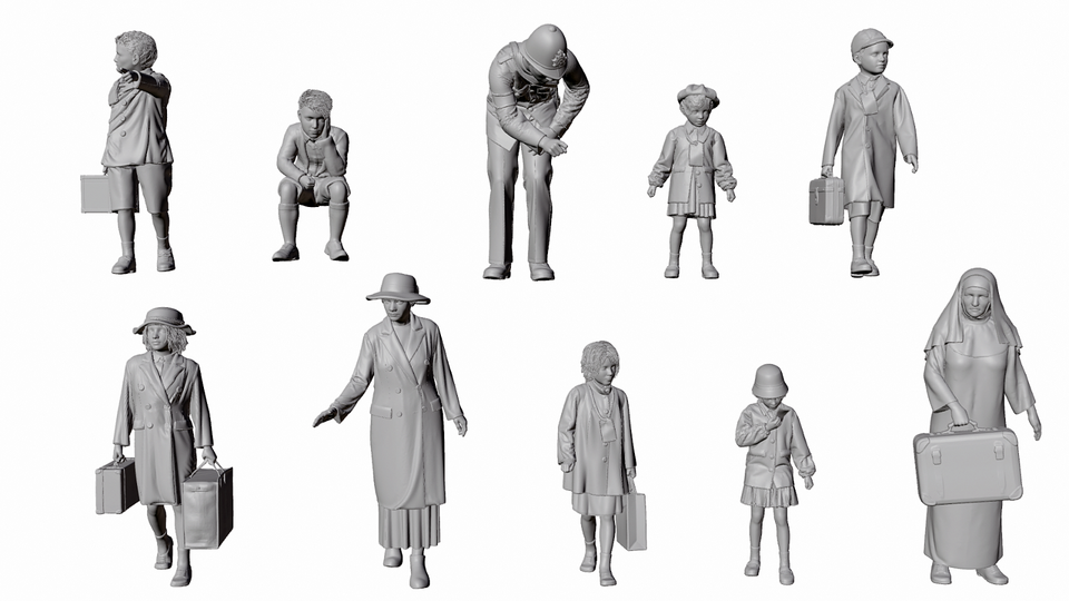 WWII The Blitz - Evacuees - Set 1 - 10 Figure Set | eBay