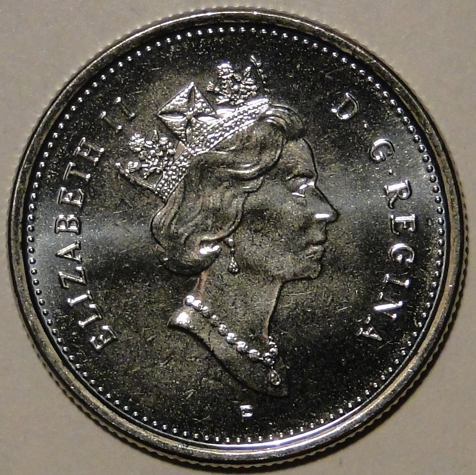 BU UNC Canada 2003 quarter 25 cent 25c old Queen effigy coin from mint ...