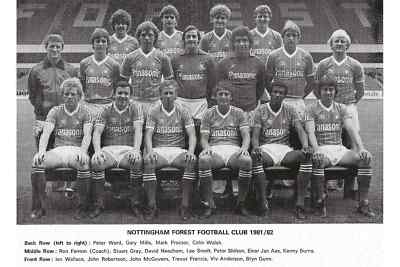 NOTTINGHAM FOREST FOOTBALL TEAM PHOTO>1981-82 SEASON | eBay UK