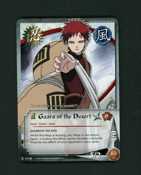 Gaara of the Desert Narrow Escape 339 Uncommon Ninja Card Naruto The ...