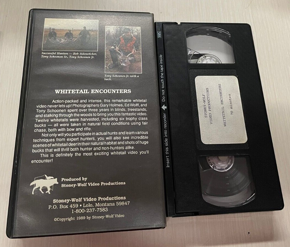 Whitetail Encounters VHS Clamshell Tested 1989 Stoney Wolf Video ...
