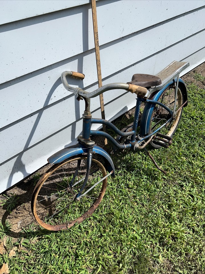Antique Western Flyer Children’s Bicycle Blue & White Great Restoration ...
