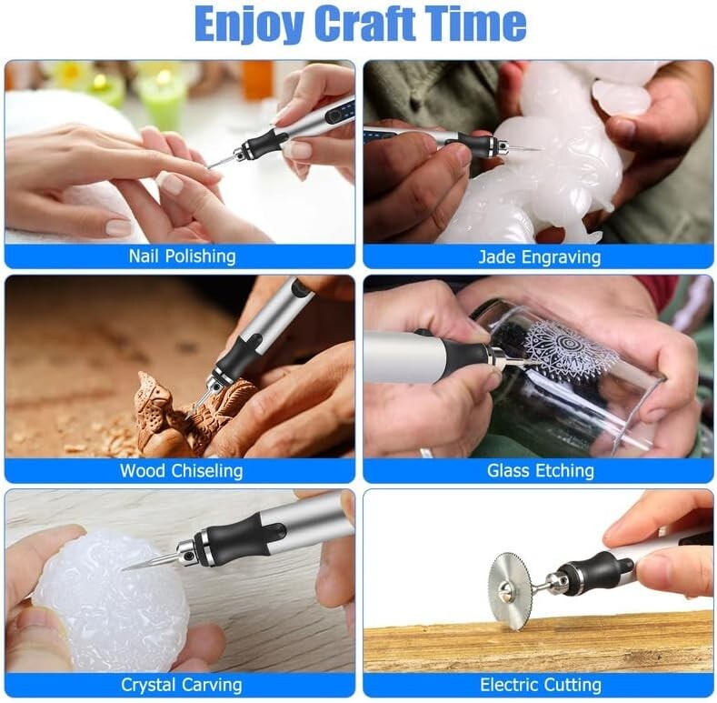 Cordless Electric Engraving Pen Micro Polishing Pen 33 Drill Bits | eBay