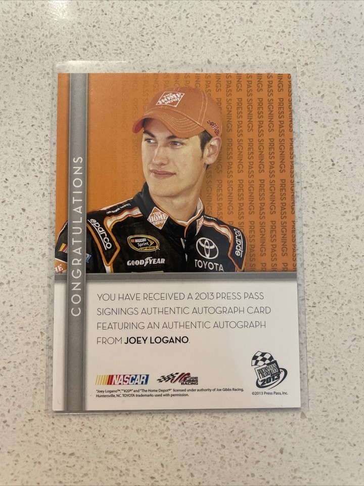2013 Press Pass Authentics - Joey Logano Autograph /50 | eBay