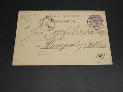 Germany 1887 Kamenz postal card stains *39285 | eBay