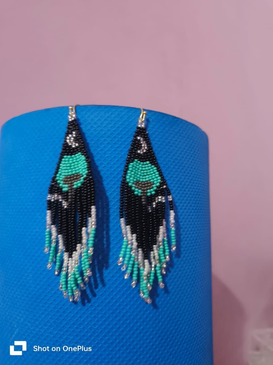 Tribal Earrings Native Large Boho American Seed Beads Handmade Earring ...