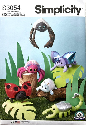 Simplicity Pattern S3054 Fun Plush Bugs Spider, Lady Bug, Beetle, Pill ...