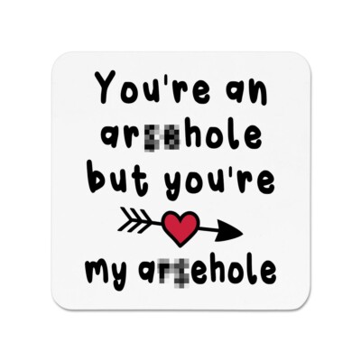 You're An Ars-h-le But You're My Fridge Magnet Valentines Love ...