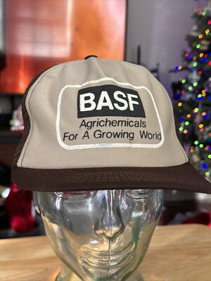 VTG BASF Agrichemicals Patch Mesh Back Trucker Cap Snapback Hat USA ...