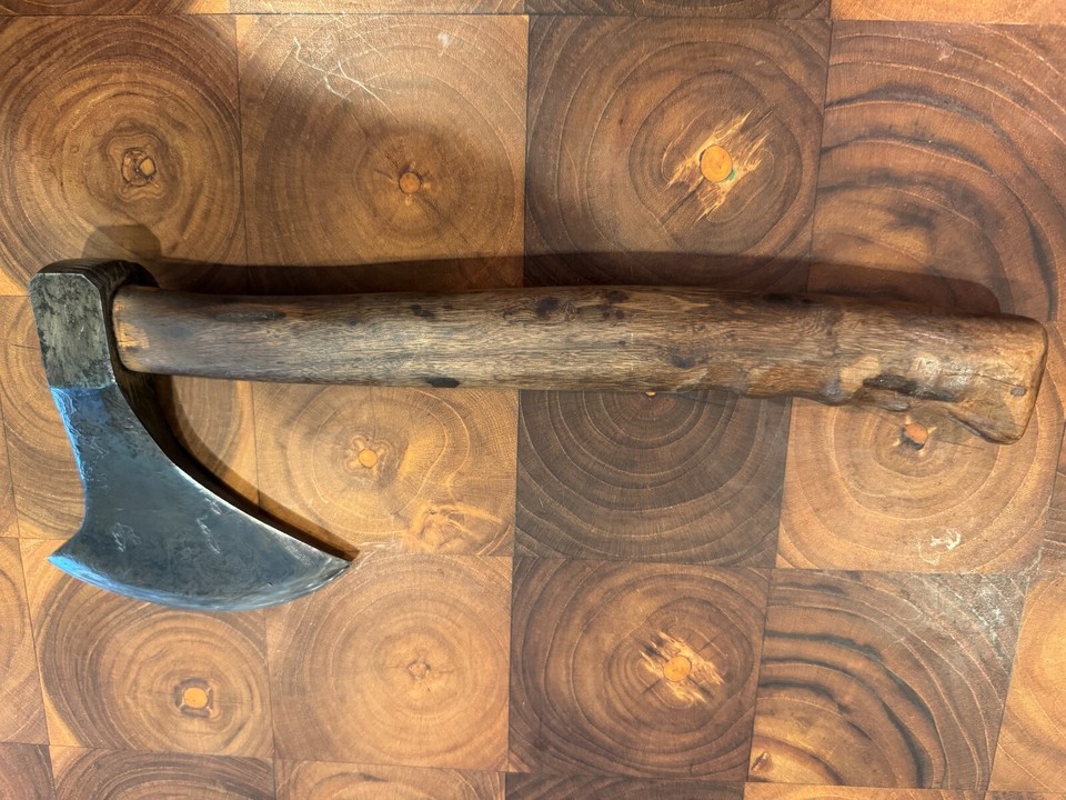 Custom Damascus Tomahawk/Hatchet with hardwood handle and Kydex sheath ...