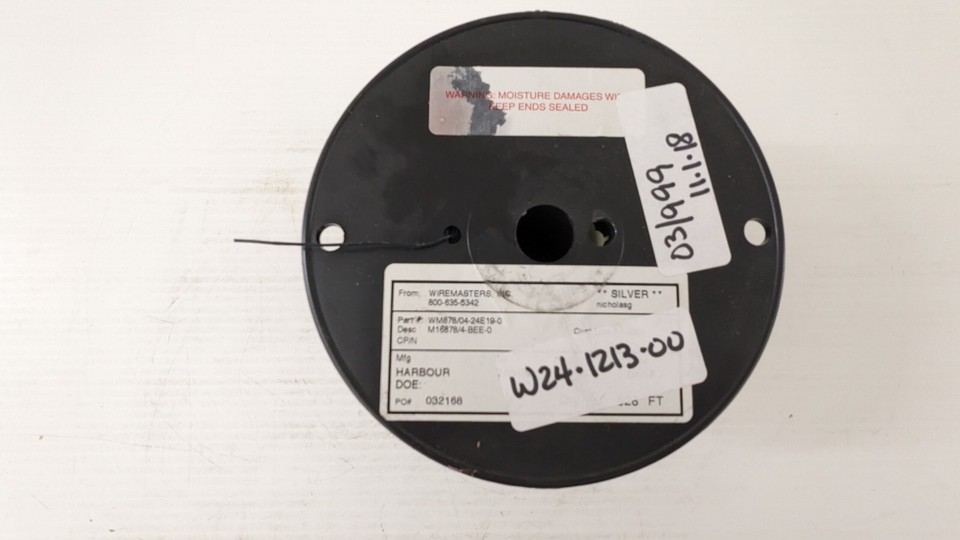 Wiremasters Military Grade Wire WM878/04-24E19-0 Black 500ft | eBay