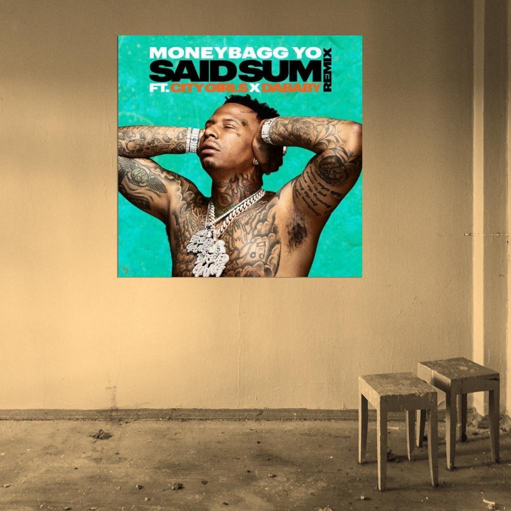 559402 Moneybagg Yo "Said Sum (Remix)" Album HD Cover 36x24 WALL PRINT ...