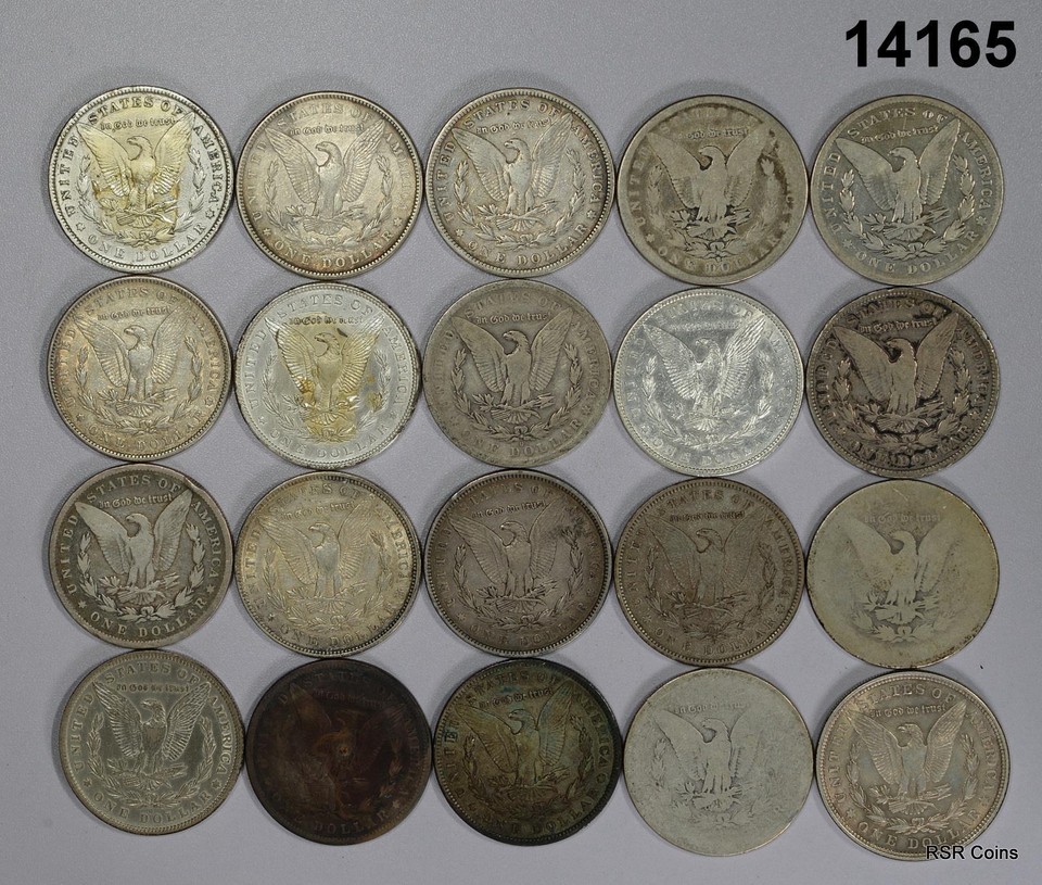 ROLL OF 20 PRE '21 MORGAN SILVER DOLLAR MOSTLY CULLS #14165 | eBay