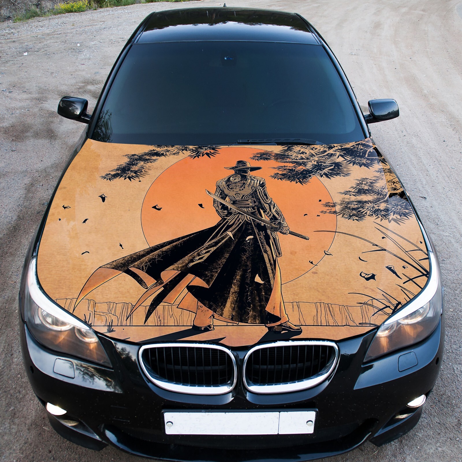 Samurai Car Hood Wrap Decal Vinyl Sticker Full Color Graphic Fit Any ...