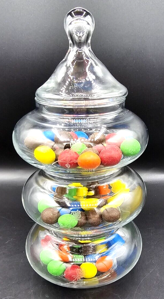 1970’s Pagoda Stacking Apothecary Candy Jar with Lid w/ Etched Roses | eBay