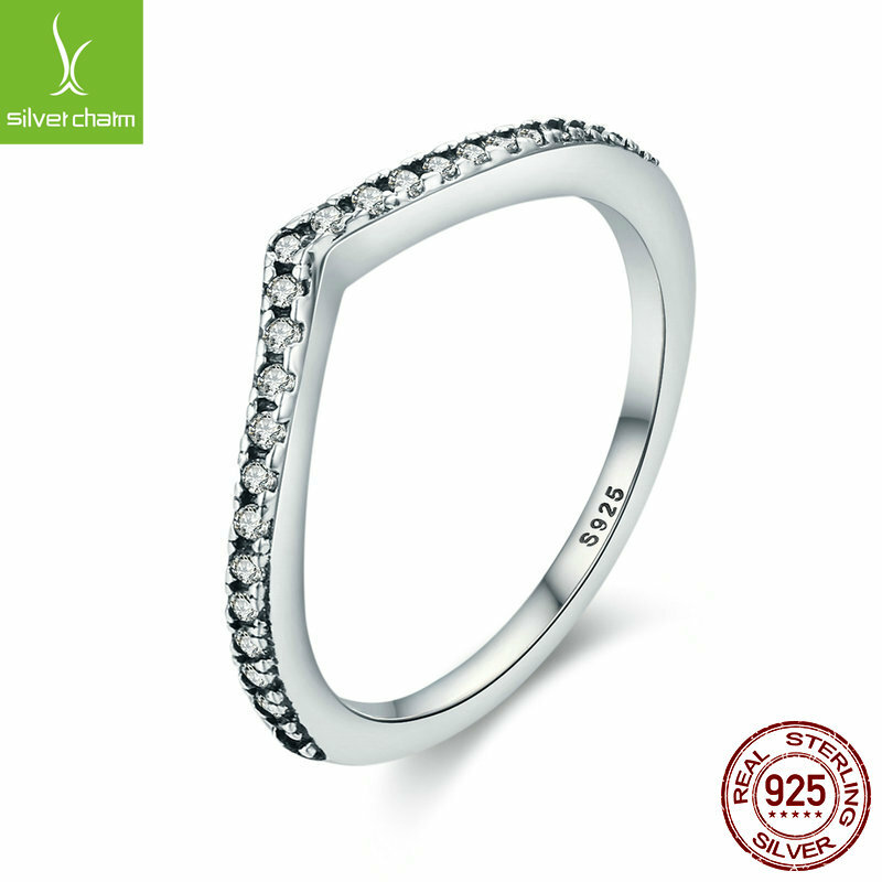 925 Sterling Silver Wedding Engagement Rings Wedding Band Fashion Women ...