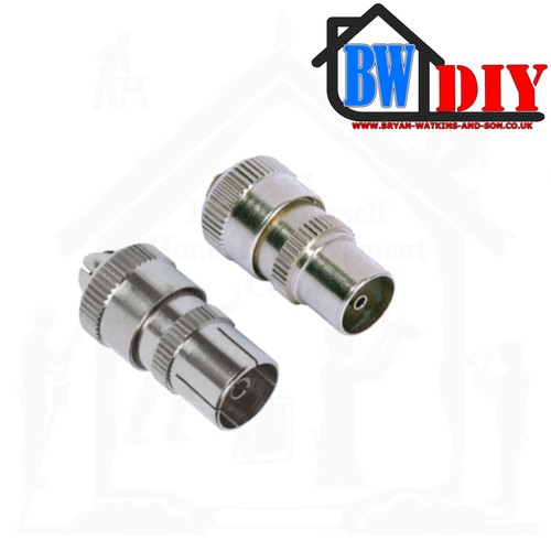 Male & Female RF TV Aerial Plugs Socket Coaxial Connectors TV Plugs | eBay