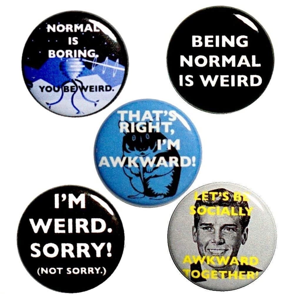 Set of 5 Socially Awkward Magnets Funny Be Weird Fridge Magnet 5 Pack 1 ...