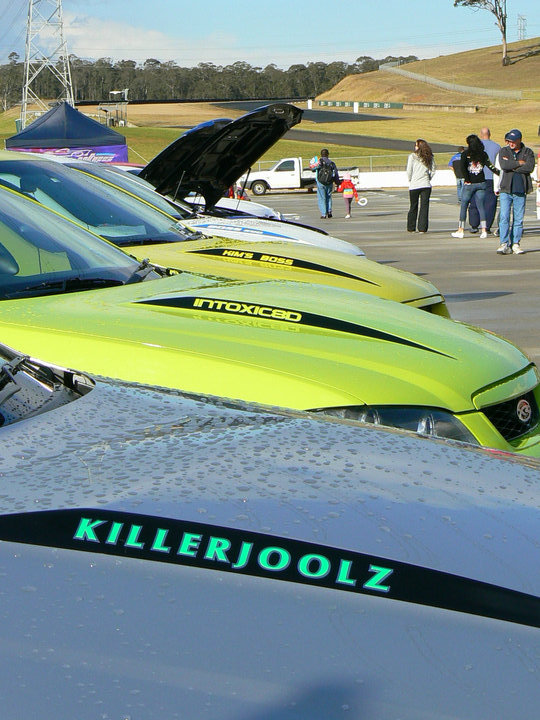 Ford Racing Banner Custom Bonnet Bulge Decals For Ford BA/BF XR8, GT ...