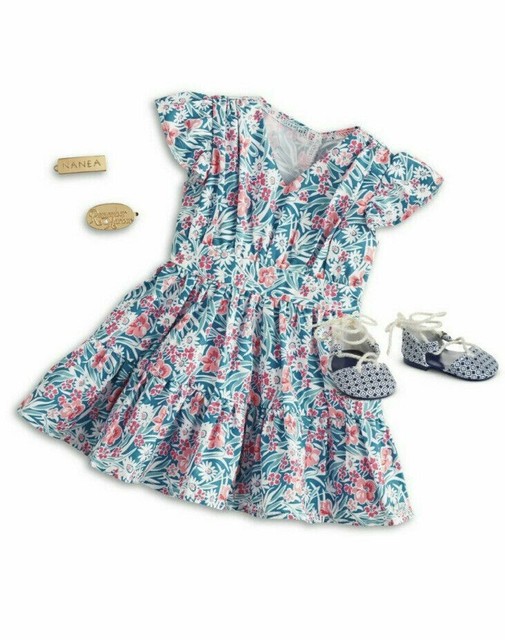 American Girl Nanea School Outfit Dress Sandals Hawaiian Floral Print ...