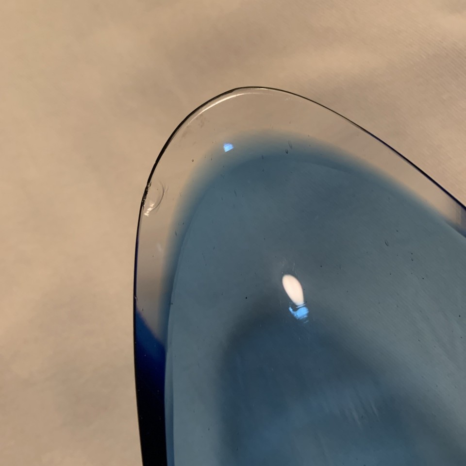 BLENKO Art Glass BLUE Cornucopia Horn Vase 19.5 Inches *small Chip | eBay