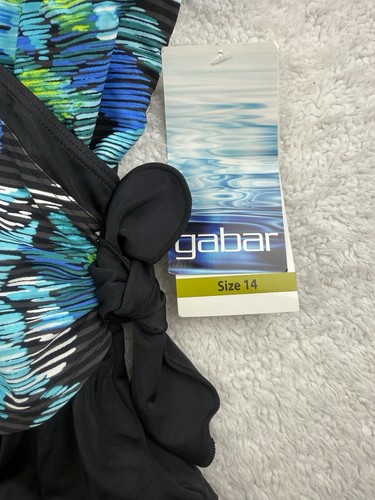 Gabar Swimwear One Piece Womens 14 V-Neck Surplice Black MultiColored ...