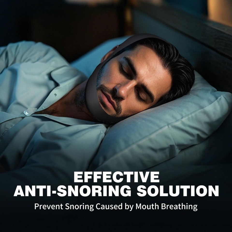 Anti Snoring Chin Strap for Sleeping - Adjustable & Breathable Snore ...