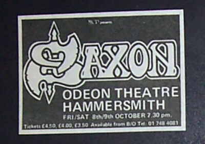 Saxon Denim and Leather UK Era London Show 1982 Mini Poster Type ...