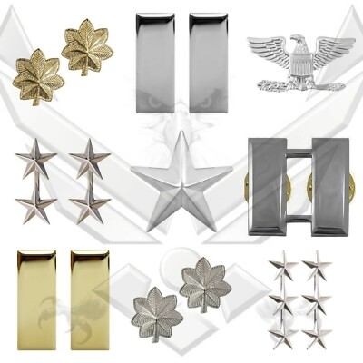 Authentic Pair New Military 2LT 01 Metal Collar Shoulder Rank 1B1 | eBay