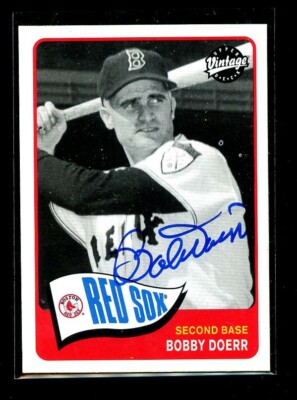 BASEBALL AUTOGRAPH CARD BOBBY DOERR RED SOX MINT D022014 | eBay