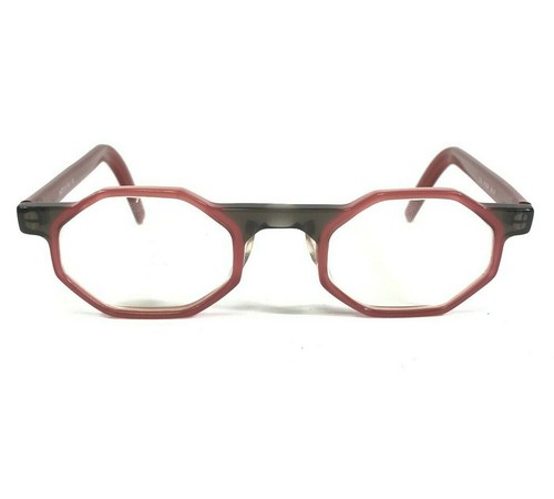 tilt C.02 Eyeglasses Frames Red Gray Geometric Octagon Full Thin Rim 41 ...