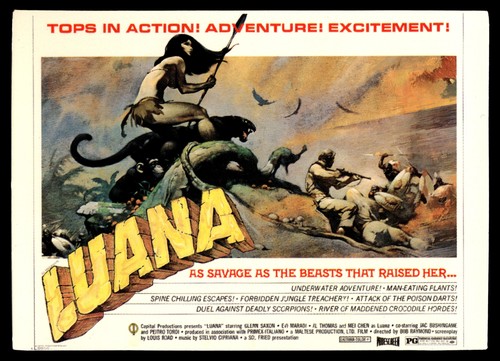 Frank Frazetta Fantasy Art Exotic Sexy Pin Up Card Luana Movie Poster ...