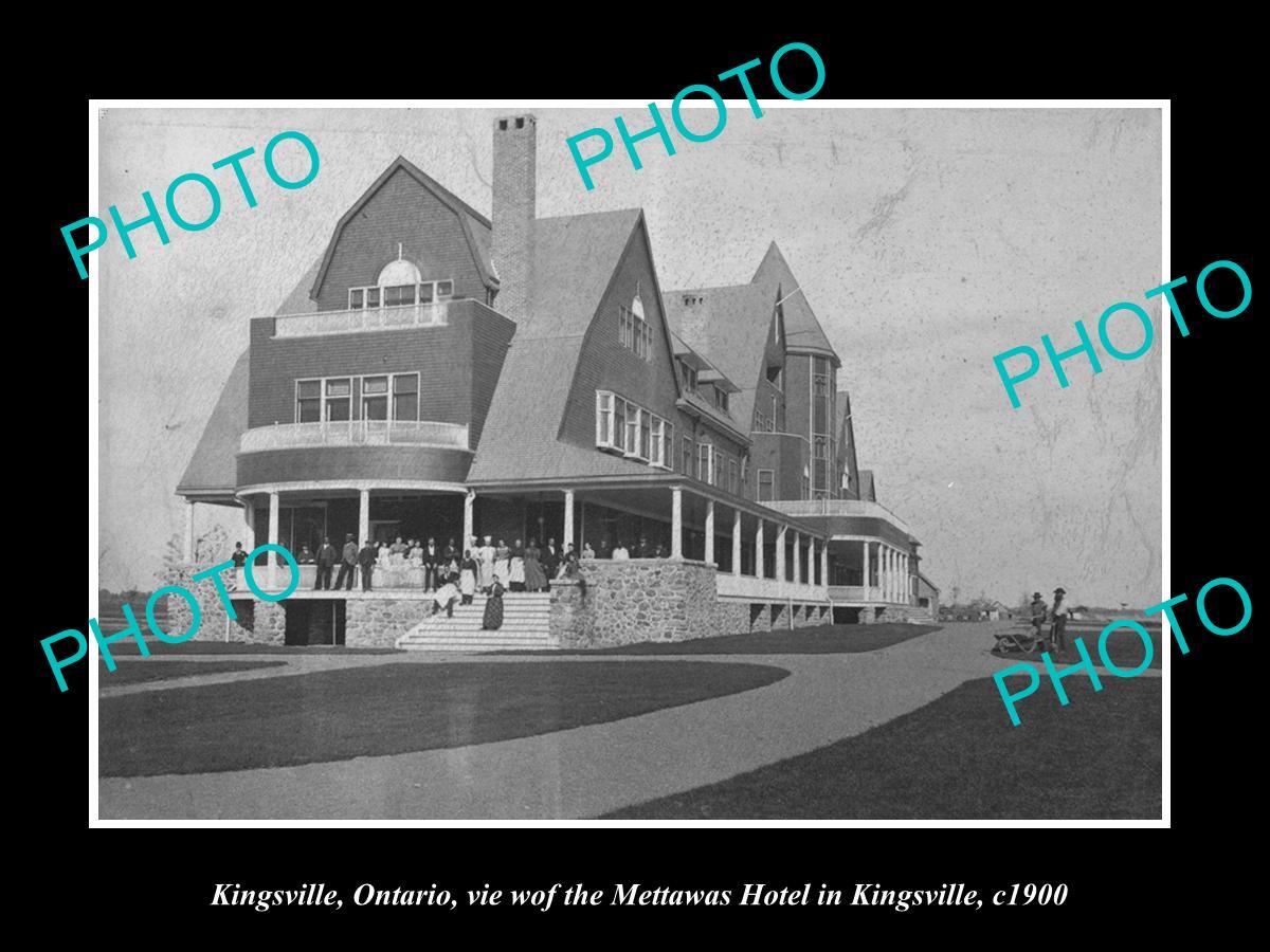 OLD LARGE HISTORIC PHOTO OF KINGSVILLE ONTARIO VIEW OF THE METTAWAS ...