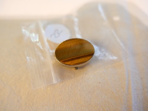 TIGER EYE 12K/12KT GOLD FILLED LAPEN COAT PIN | eBay