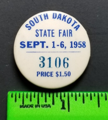 Vintage 1958 South Dakota State Fair Pin Pinback | eBay