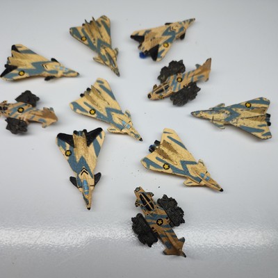 Lot 10 Kenner KPT89 Mega-Force Micro Machines Metal Diecast Jet Fighter ...