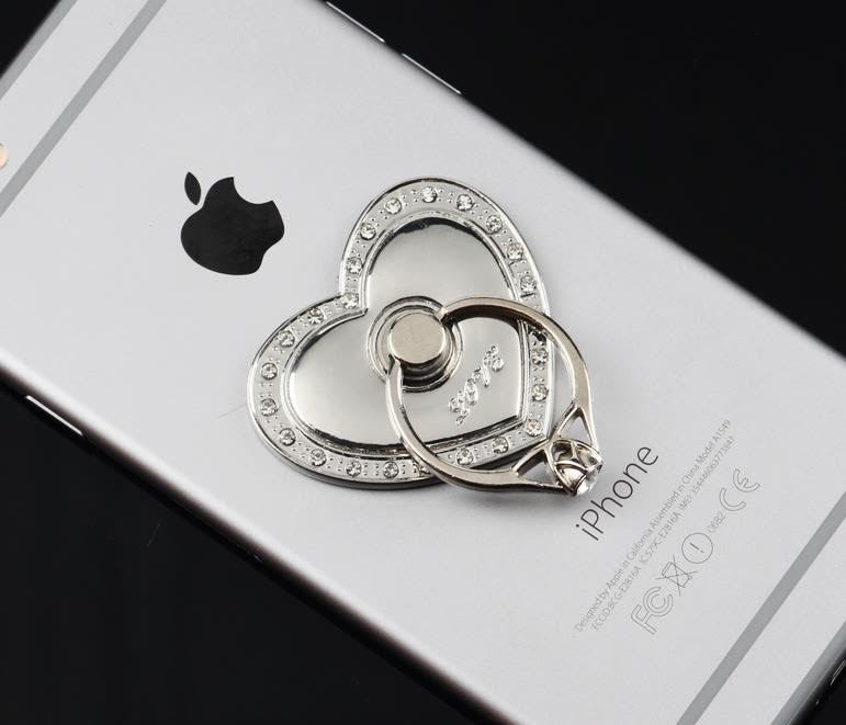 Universal Crystal 360 Rotating Finger Ring Stand Holder For Cell Phone ...