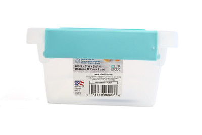 Sterilite Mini Clip Box Clear with Blue Aquarium Latches | eBay