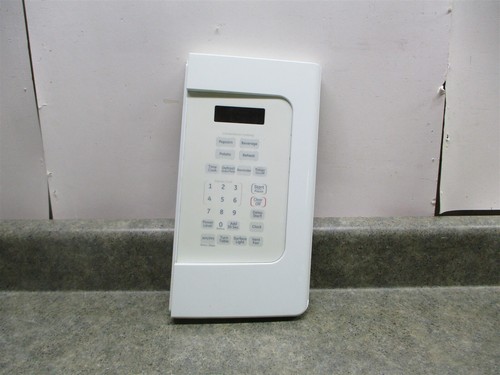 GE MICROWAVE CONTROL PANEL YELLOWED/NO BOARD/BENT TAB PART # WB56X10824 ...