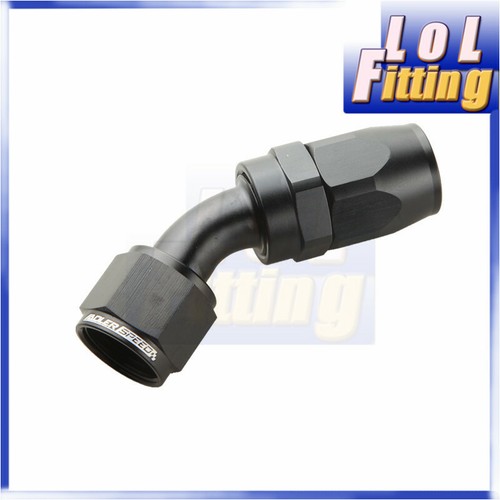 -10 AN AN10 -10AN 10AN 45 DEGREE SWIVEL HOSE END FITTING ADAPTOR BLACK ALUMINUM | eBay UK
