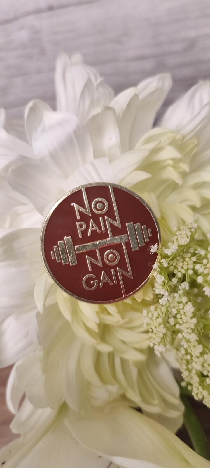 No Pain No Gain Enamel Lapel Pin Badge Brooch, Nur Fitness Pin Badge ...