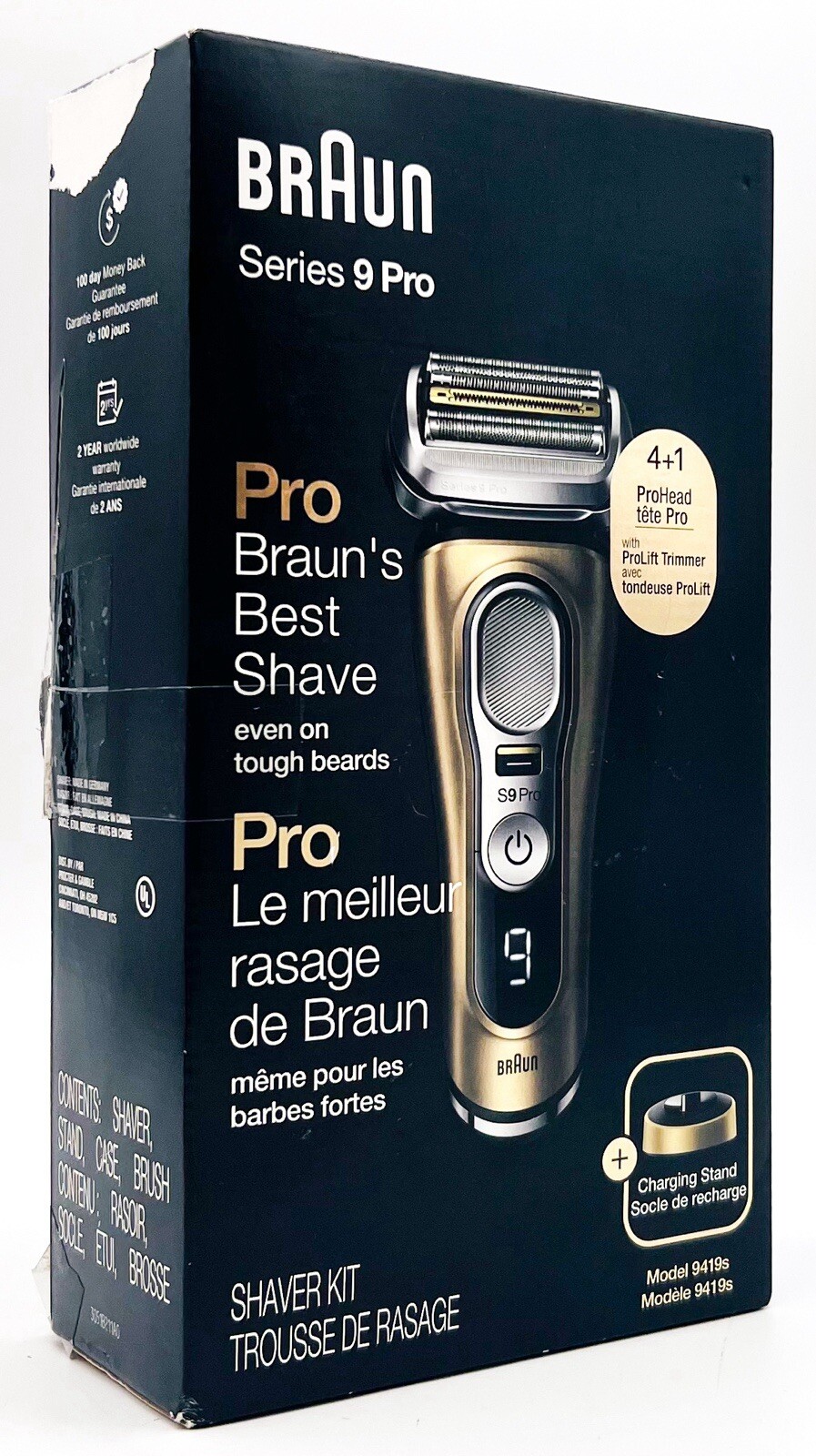 Braun Series 9 Pro 9419s Gold Electric Wet & Dry Shaver W/ Charging ...